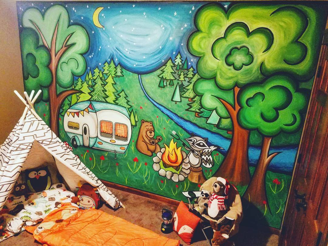 Camping Mural